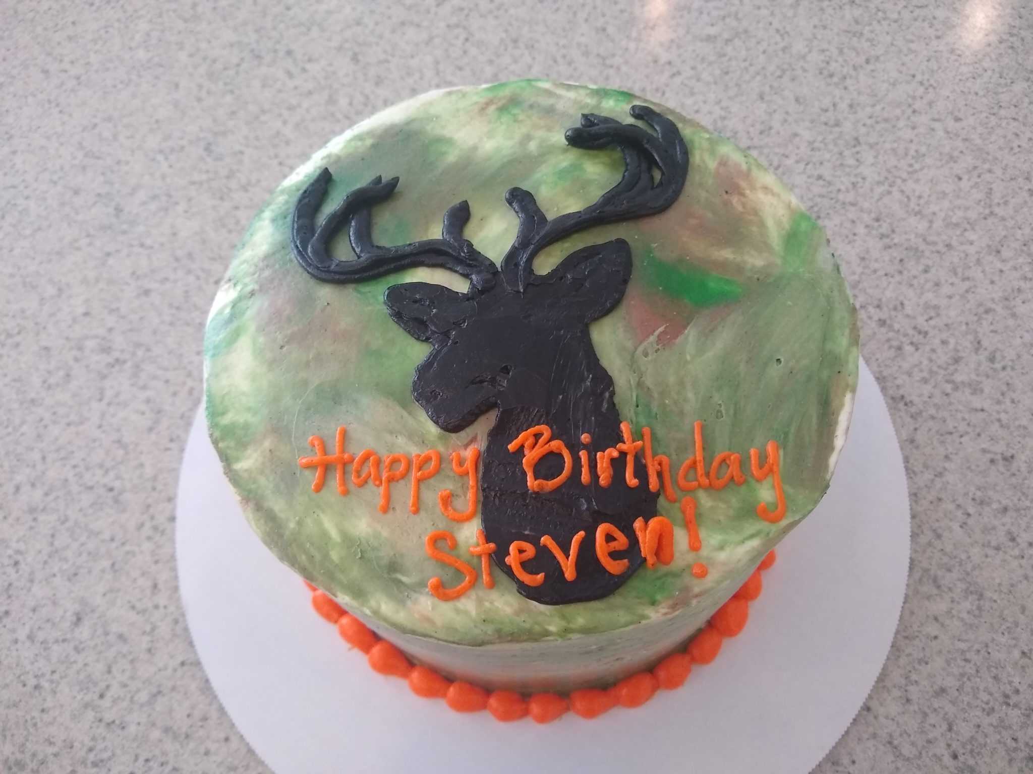 Camouflage Buck Cake - Sweet Talkin' Treats